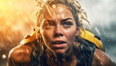 Premium Ai Image A Woman Got Wet In The Rain