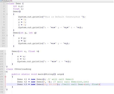 Constructor Overloading : Example