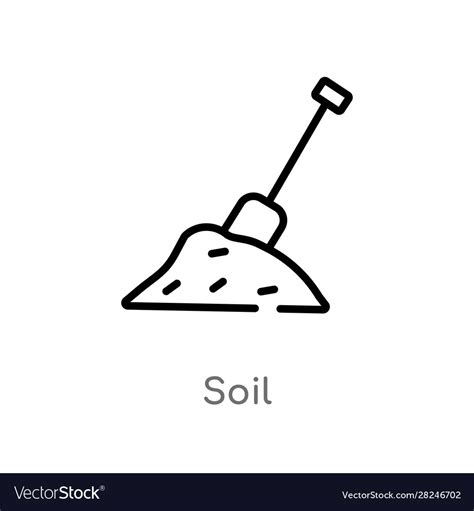 Outline Soil Icon Isolated Black Simple Line Vector Image