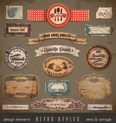 Vintage Style Garbage Label Design Elements Vector 01 Free Download Vintage Style Garbage Label Design Elements Vector 01 Free Download