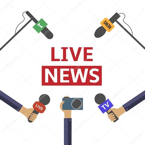 라이브 뉴스 스톡 벡터 ©mishabokovan 79990438