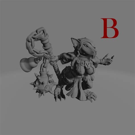 Ratman Ninja Female Fantasy Miniature Skaven Pinup Miniature Grimdark