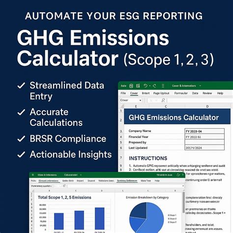 Ghg Emissions Calculation Tool Excel Scope 1 2 3 Prgenix