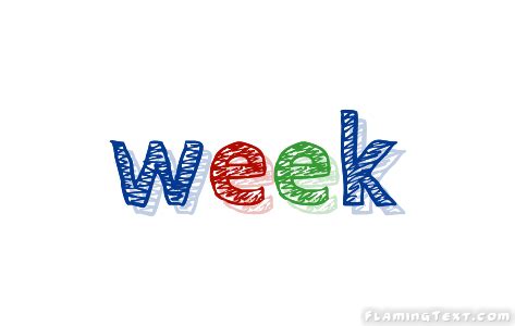 Week Logo Free Logo Design Tool From Flaming Text
