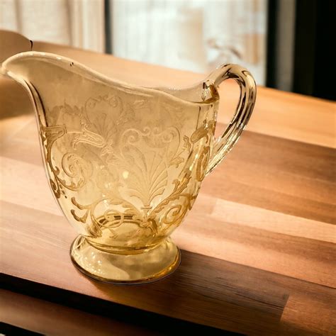 Vintage Fostoria Yellow Versailles Topaz Creamer Etsy