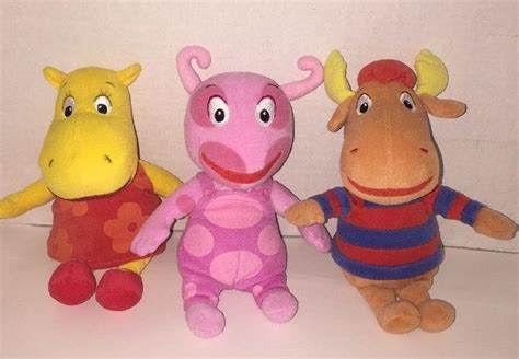 Backyardigans Nick Jr Plush Dolls Lot Tasha Tyrone Uniqua Euc Ty Beanie Plush 3 1869926840