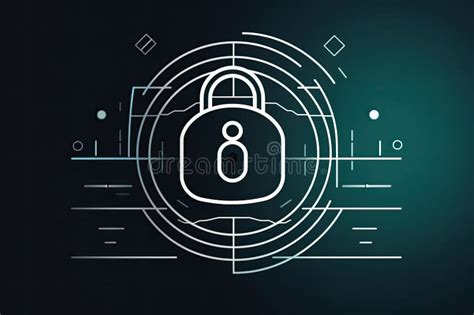 Security And Cybersecurity Concept Lock Symbol Protection Against