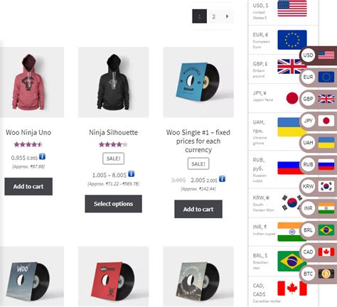 best woocommerce wordpress plugin to add currency converter