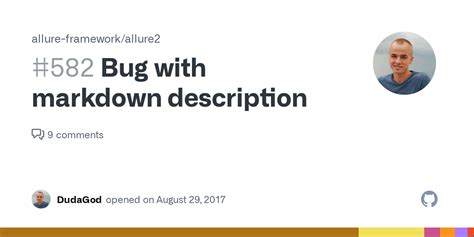 Bug With Markdown Description · Issue 582 · Allure Frameworkallure2