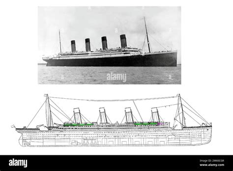 Titanic Side View Cut Out Stock Images And Pictures Alamy