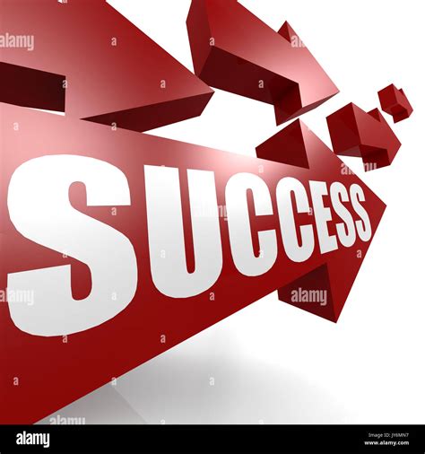 Success arrow in red image with hi-res rendered artwork that could be used for any graphic ...