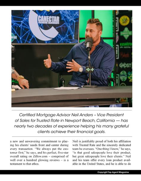 Neil Anders California Top Agent Magazine