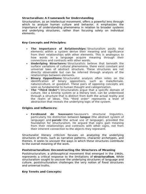 Structuralism Pdf Postcolonialism Deconstruction