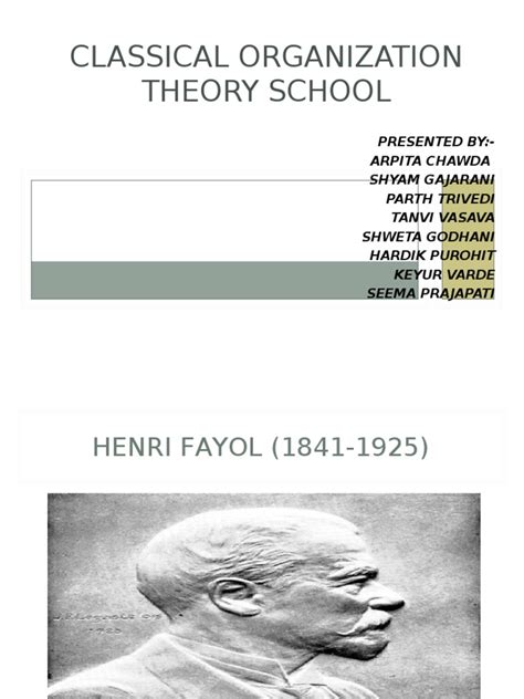 Classical Organization Theory School 1 Pdf Academic