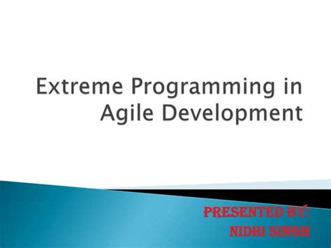 extreme programming in agile development ppt