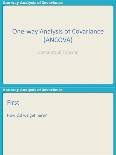 Analysis Of Ancova Pdf