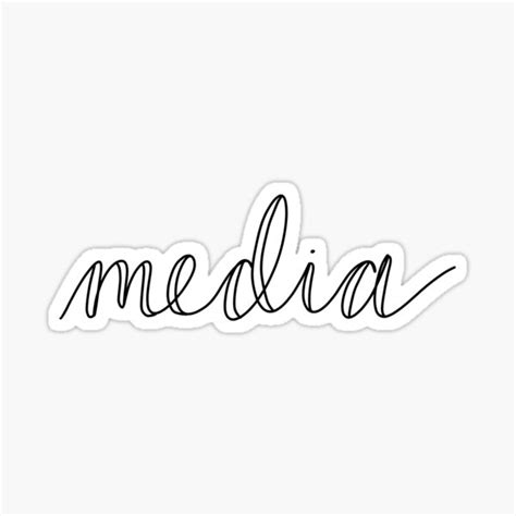 Media Class Cursive Label Sticker By Breannehope Redbubble