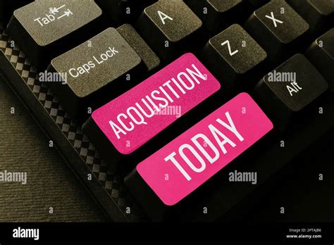 Text Sign Showing Acquisition Word Written On Process Of Forming An