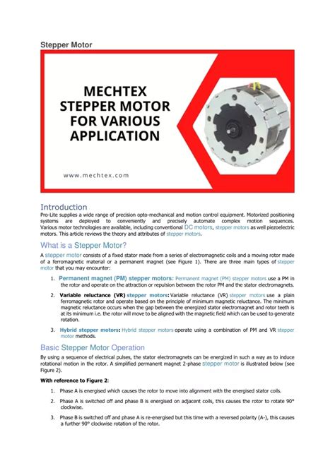 Ppt Mechtex Stepper Motor Powerpoint Presentation Free Download Id