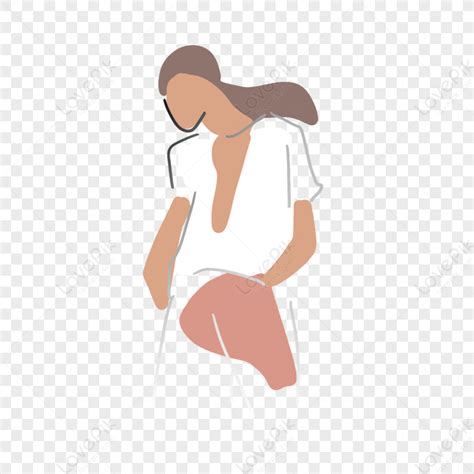 만화 캐릭터 일러스트 손으로 그린 긴 머리 아가씨 색깔의 사람들섹시한ms Png 일러스트 무료 다운로드 Lovepik