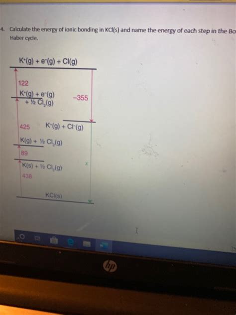 Solved 4 Calculate The Energy Of Ionic Bonding In Kcls