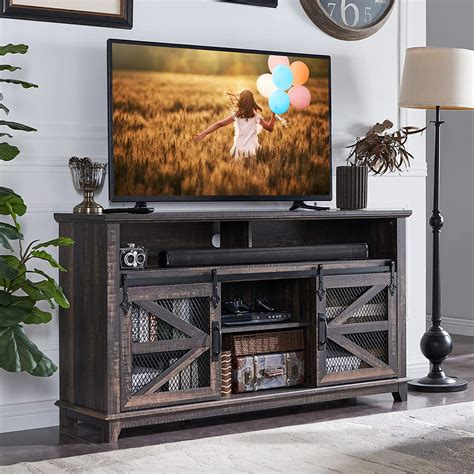 15 Collection Of The Allure And Utility Of Farmhouse Stands With Shelving