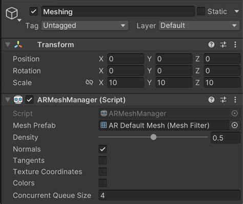 Mesh Classification Using Ar Mesh Manager Unity Engine Unity Discussions