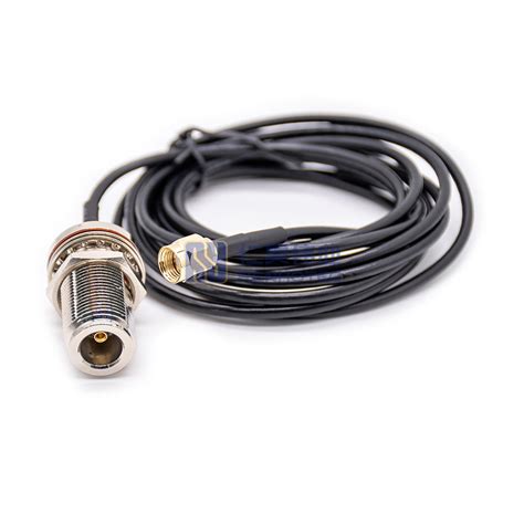 Rp Sma Male To N Female Bulkhead Cable Assembly With 50 Ohm Rg174 Coax