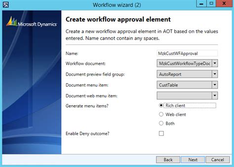 Ax 2012 Create Custom Workflow D365 For Finance And Operations