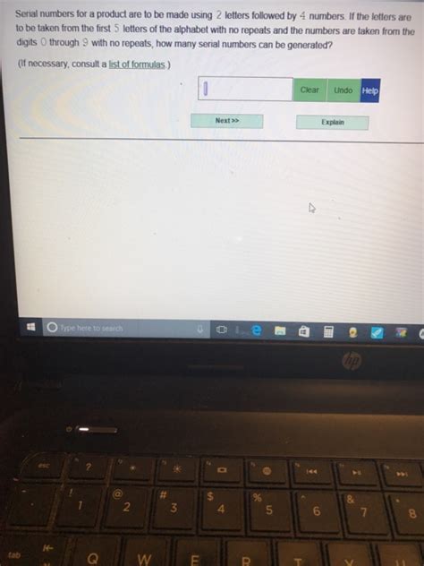 Solved Serial Numbers For A Product Are To Be Made Using Chegg