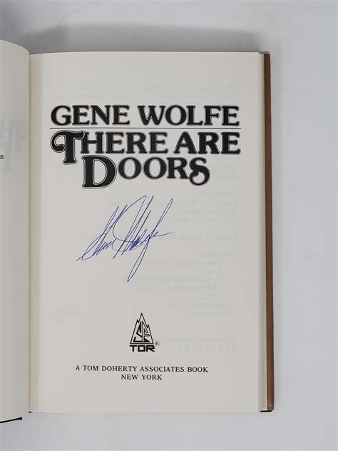 There Are Doors By Wolfe Gene Very Good Hardcover 1988 1st Edition