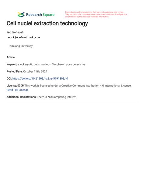 Pdf Cell Nuclei Extraction Technology