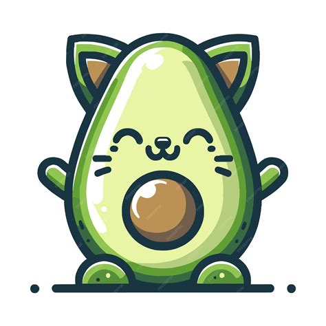 Premium Vector Cute Avocado Vector Illustration