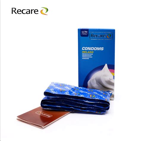 Recare 3pcs 12pcs Big Dotted Condom Ice Cream Flavour 006mm Thickness