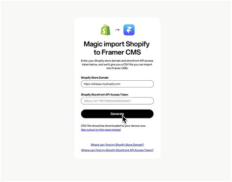 How To Connect Shopify With Framer 2025