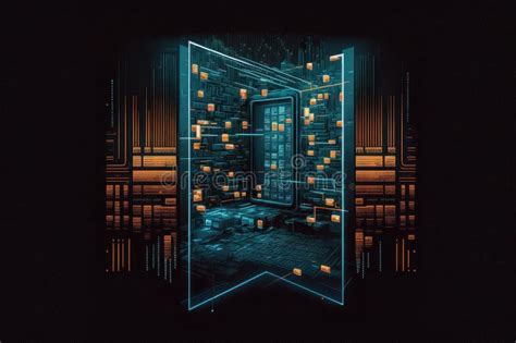 Blocks With Code Information Data Manipulation Concept Beautiful Colorful Illustration Style