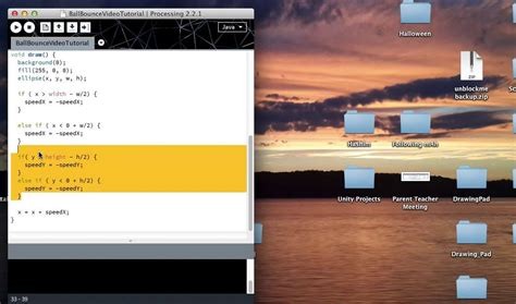 Processing Pong Game Make Ball Bounce Around Screen Part YouTube