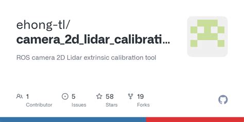 Github Ehong Tl Camera 2d Lidar Calibration Ros Camera 2d Lidar