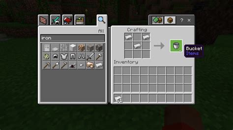 Minecraft Crafting Guide Bucket