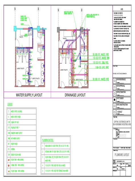 Water Supply Layout Drainage Layout Legend Pdf Hygiene Home