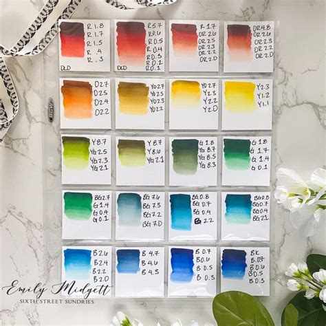 Olo Marker Color Swatch Chart