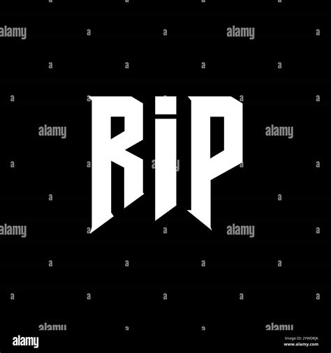 Rip Letter Logo Design For Technology Company Rip Logo Design Black