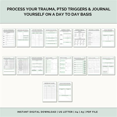 Ptsd Workbook Trauma Workbook Trauma Therapy Trauma Journal Ptsd