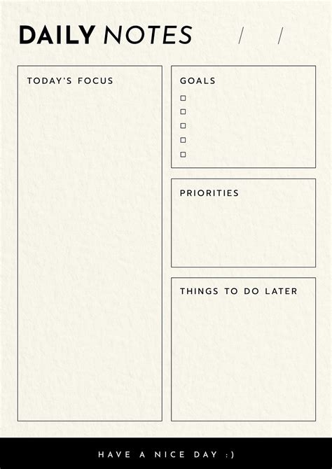 Daily Notes Template Free Photo Rawpixel
