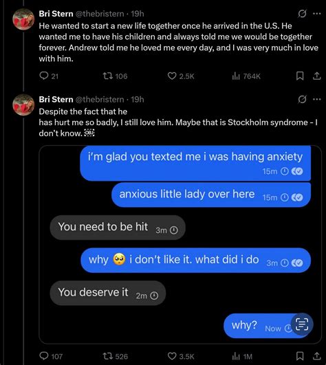 Bri Stern이 Andrew Tate에 대한 충격적인 주장을 폭로 전 여자친구가 폭행 경찰 보고서 이후 주장된 문자 공유