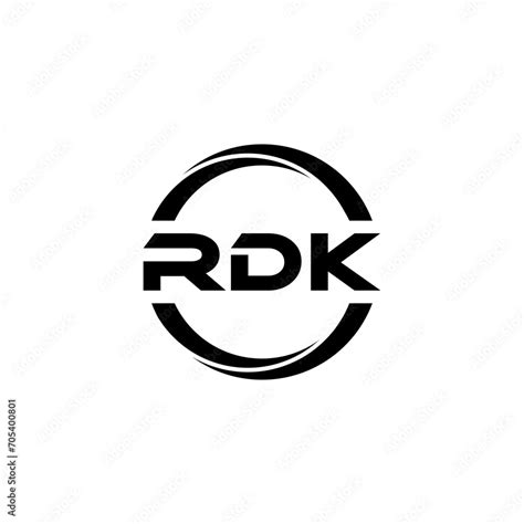Rdk Letter Logo Design With White Background In Illustrator Cube Logo Vector Logo Modern