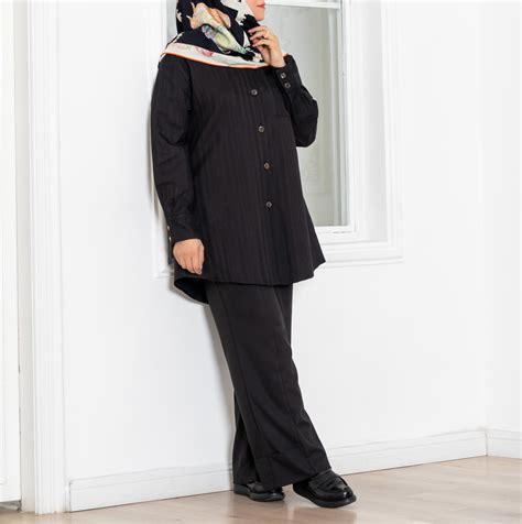 تونیک لینن مشکی کدns105 برنیس