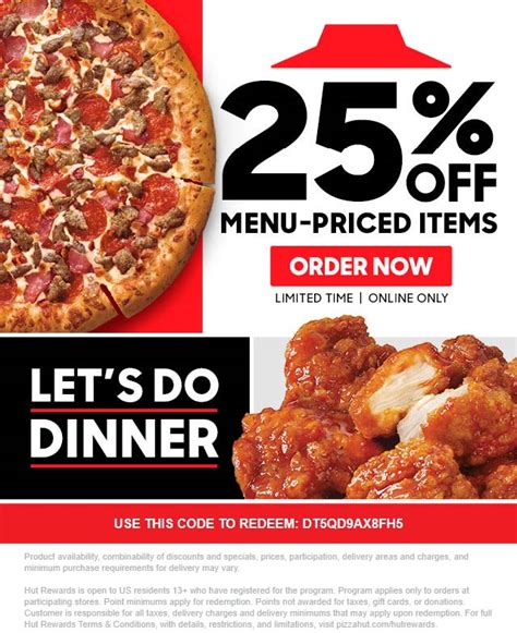 2025 Pizza Hut Coupon Code Pizza Hut Coupon Qljj