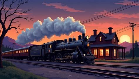 Free Sunset Steam Journey Image Download At Stockcake
