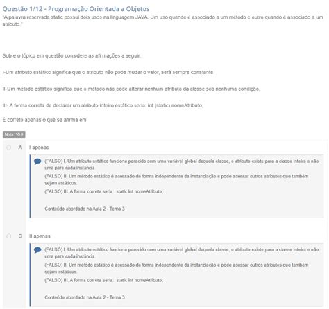 Programacao Orientada A Objeto Prova Objetiva Programação Orientada A Objetos